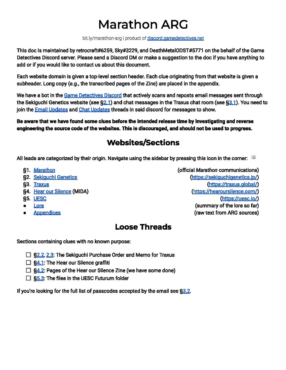 ARG document - CyberAcme, the Marathon wiki